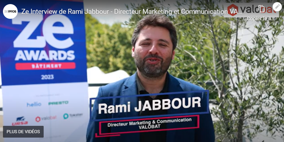 Ze Interview de Rami Jabbour - Directeur Marketing et Communication VALOBAT